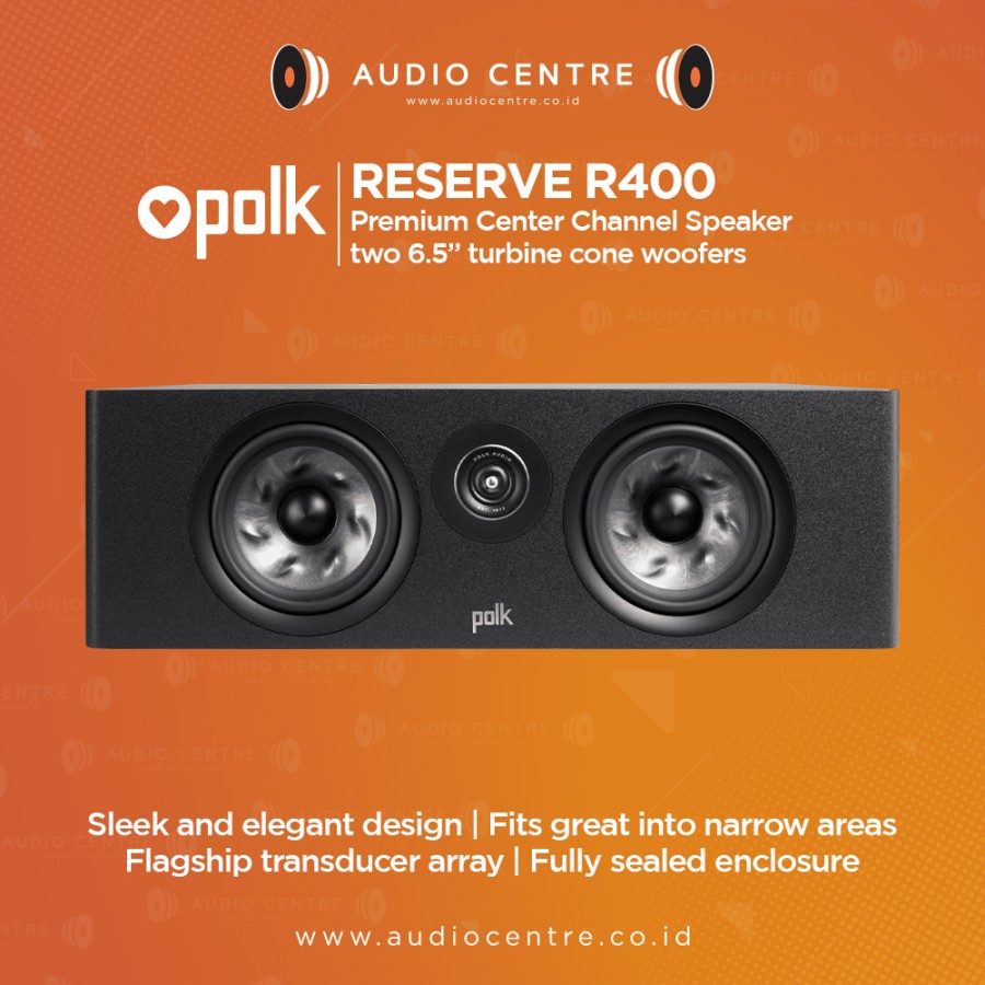Jual Polk Audio Reserve R400 / R 400 Center Channel Speaker | Shopee ...