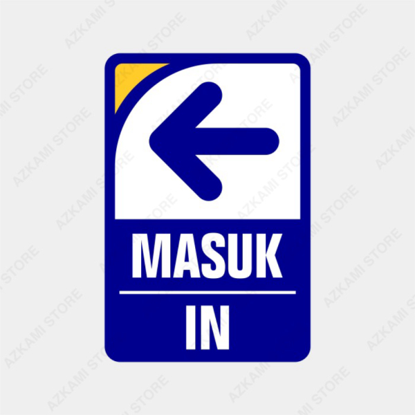 Jual Jual Rambu Petunjuk Arah Masuk 20cm x 30cm - Plat Alumunium Diskon ...