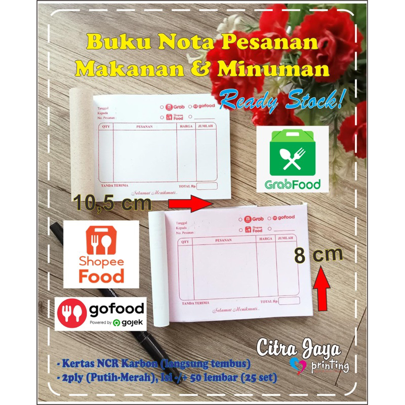 Jual [READY STOCK] Buku Nota Resto | Bon Pesanan Makanan & Minuman ...