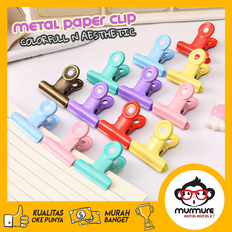 Jual Murmure Jepitan Kertas Aesthetic Warna Warni Penjepit Kertas Unik Klip Kertas Paper Clip