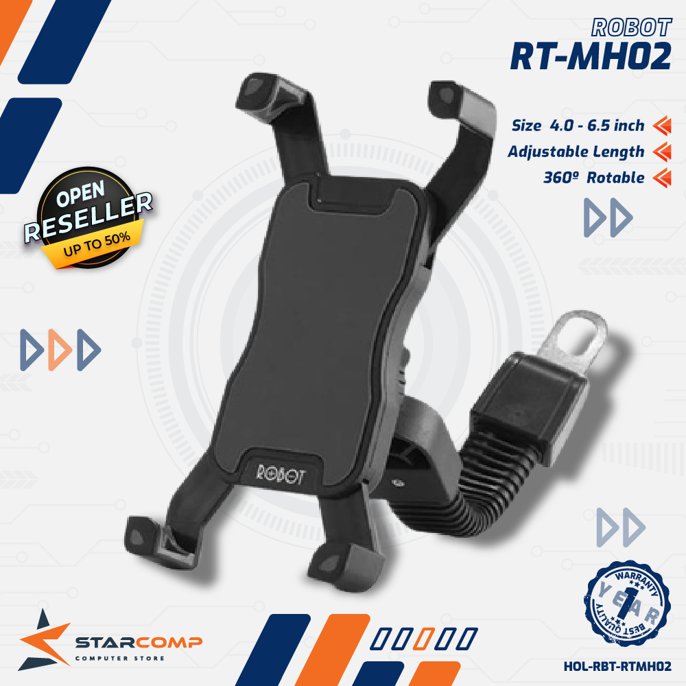 Jual Robot RT-MH02 Motor Cycle Retractable Phone Holder | Shopee Indonesia