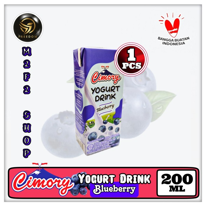 Jual Yogurt Cimory Drink Blueberry Kotak UHT | Blueberi - 200 ml (Kemasan Satuan) | Shopee Indonesia