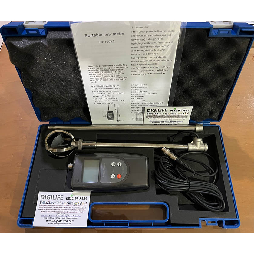 Jual Open Channel Current Water Flow Meter FM100V5 Rate Velocity FM-100V5 River Lake Flowmeter ...