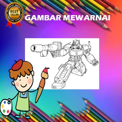 Jual Gambar Sketsa Mewarnai / Transformers / Part 2 / Gambar Sketsa ...