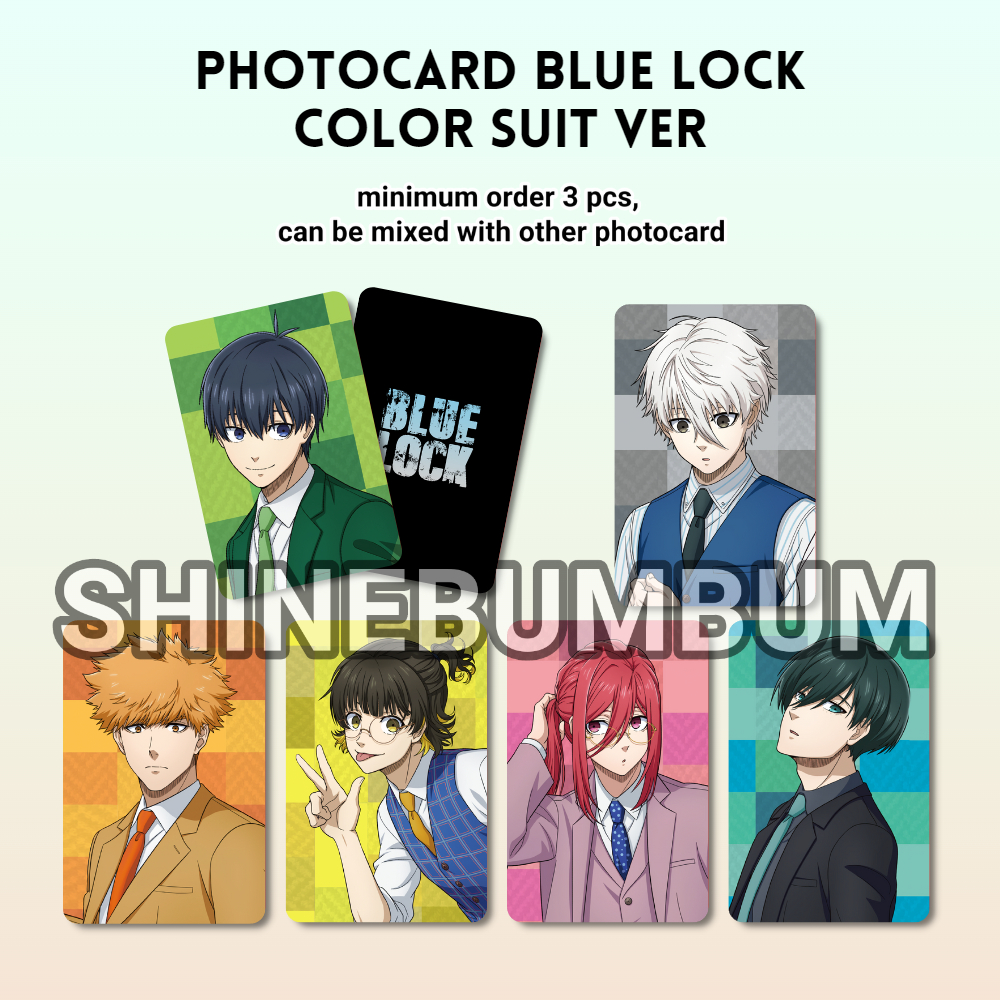 Jual Photocard Blue Lock "Color Suit" Ver (2 sisi) | Shopee Indonesia