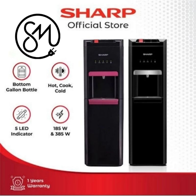 Jual Dispenser Sharp Galon Bawah SWD-66EHL BP BS Kompresor Bottom ...