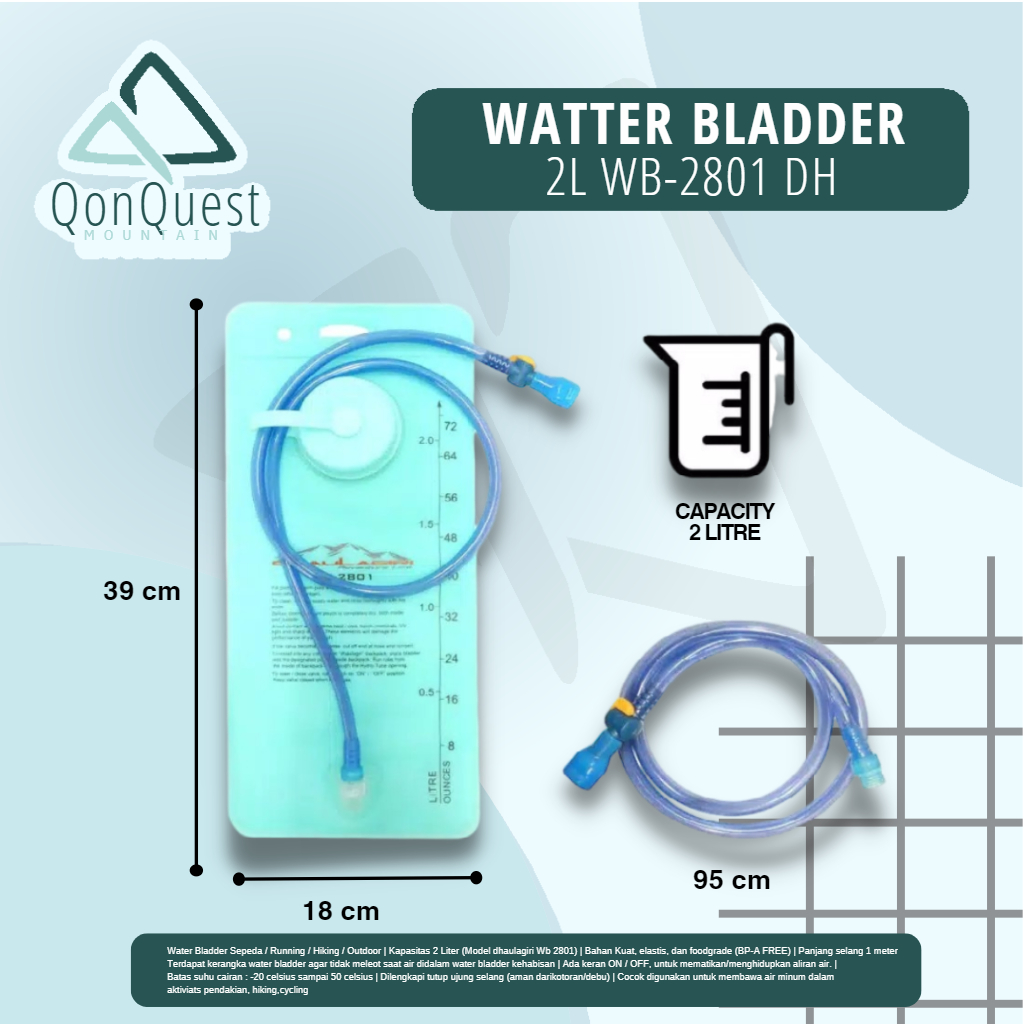 Jual water bladder outdoor activity kapasitas 2 Liter dhaulagiri WB ...