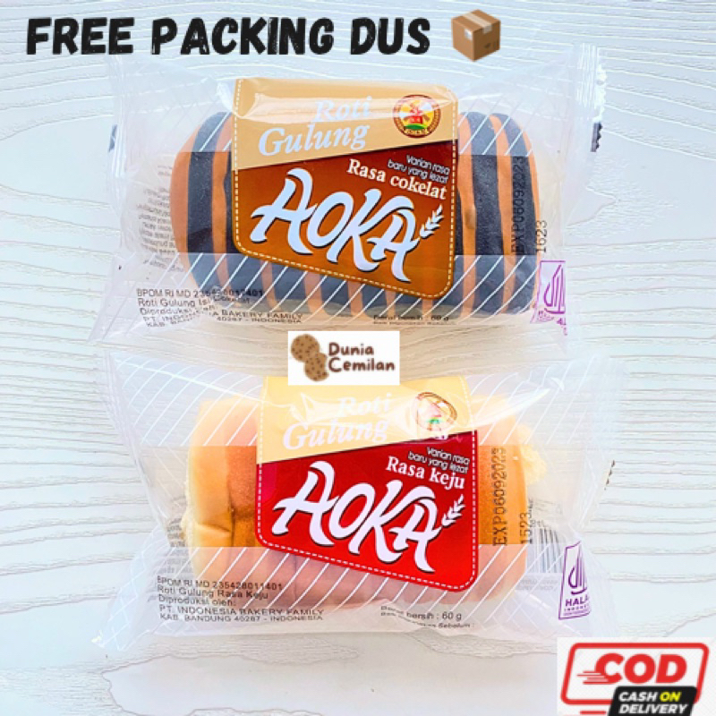 Jual [TERMURAH!] Roti Gulung AOKA 60gr - Roti Aoka Aneka Rasa Murah ...