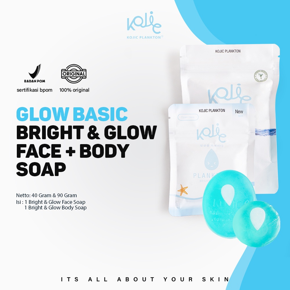 Jual Glow Basic | Bright & Glow Body soap 1 pcs | Face Soap 1 pcs ...
