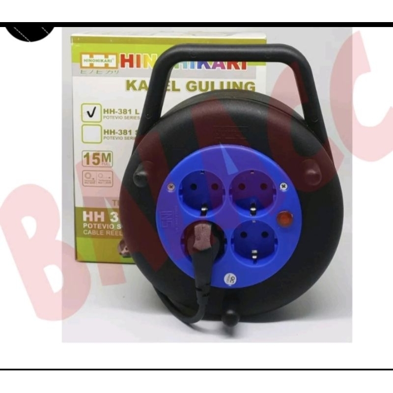 Jual Kabel Gulung - Kabel Roll- Box Kabel 15 meter HINOHIKARI 381L SNI ...