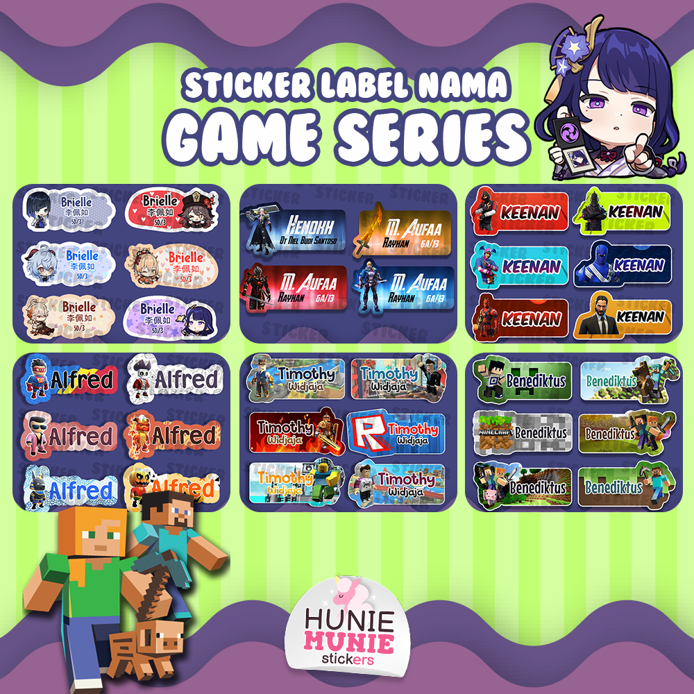 Jual Sticker Label Nama Custom - GAME SERIES - Roblox Blox Fruits ...