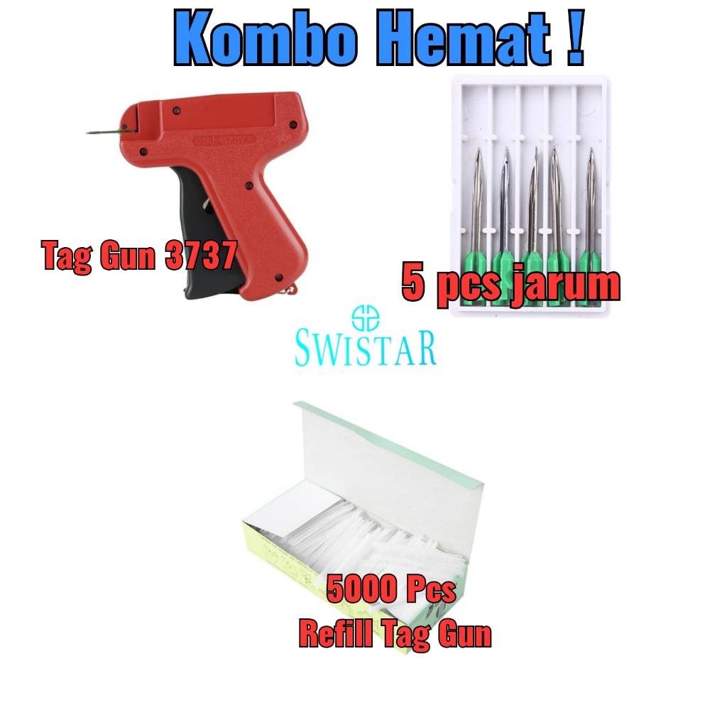 Jual Kombo Hemat! Tag Gun Laundry / Alat Pasang Label Merk (Tag Gun ...