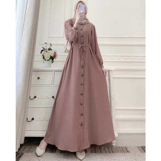 Jual NAMIRA DRESS POLOS FULL KANCING//GAMIS POLOS KEKINIAN DRESS FULL ...