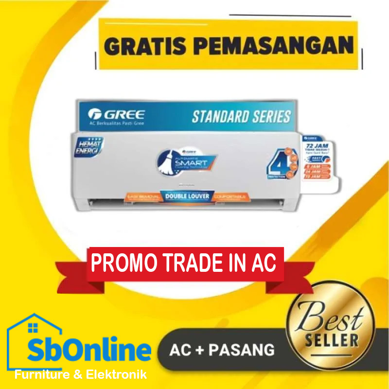 Jual GREE AC Split Standard MOO5 Series 1/2 PK - GWC 05MOO5 FREE PASANG ...