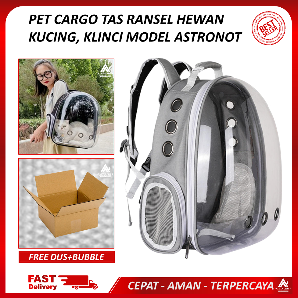 Jual Tas Kucing Ransel Kucing Astronot Transparan Tas Ransel Travelling ...