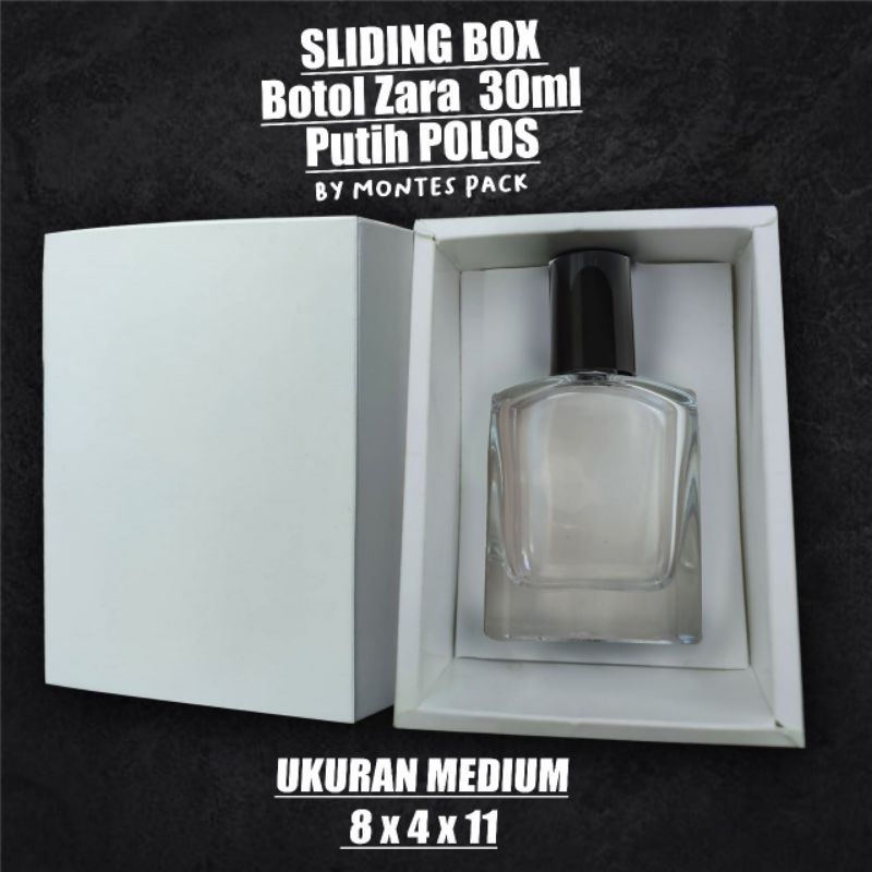 Jual Slide Box Polos Botol Zarra 30ml / SLIDING BOX botol Zara 30ml ...