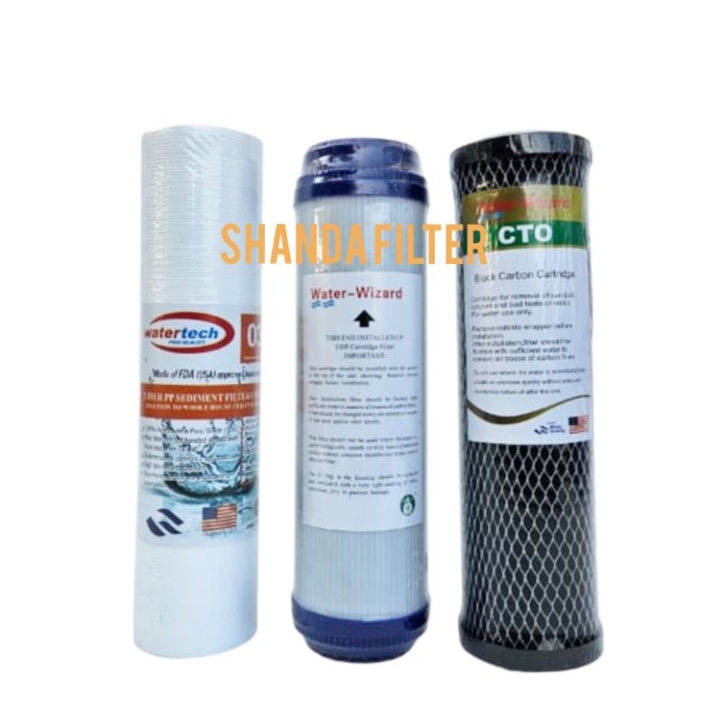Jual Paket Refill Filter Air 10 Inch 3 Tahap (SEDIMEN-GAC-CTO) Water ...