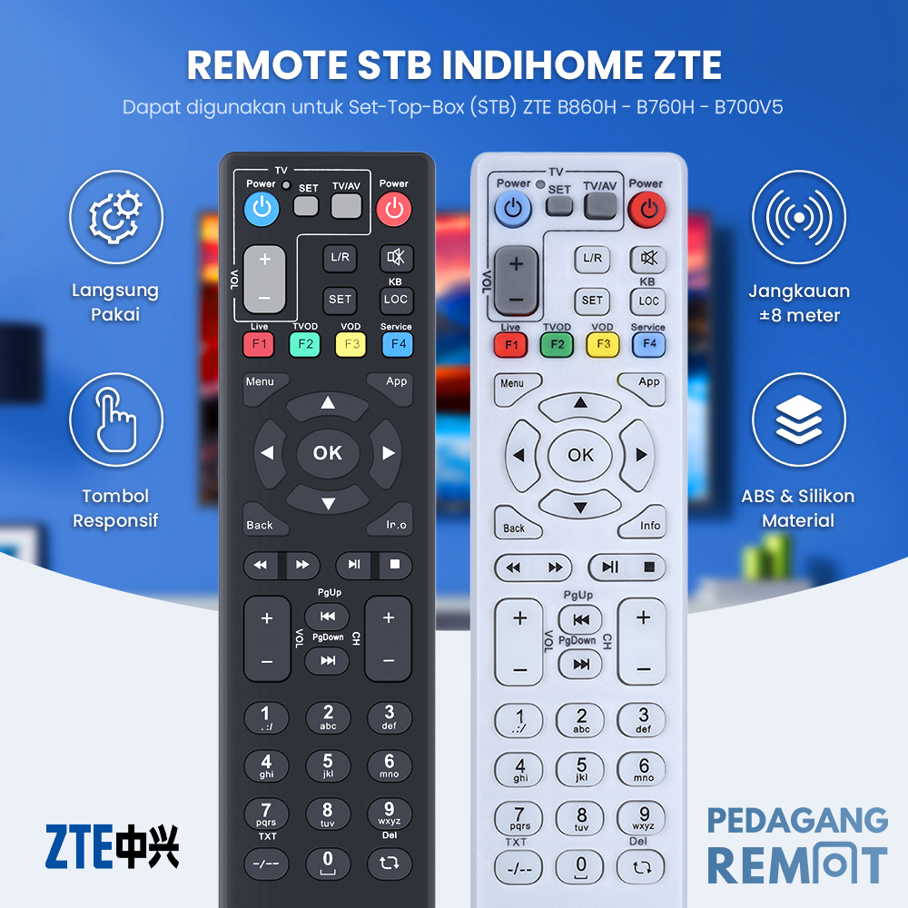 Jual Remot Remote Receiver STB Android TV BOX ZTE ZXV10 B860H B760H USEE TV | Shopee Indonesia