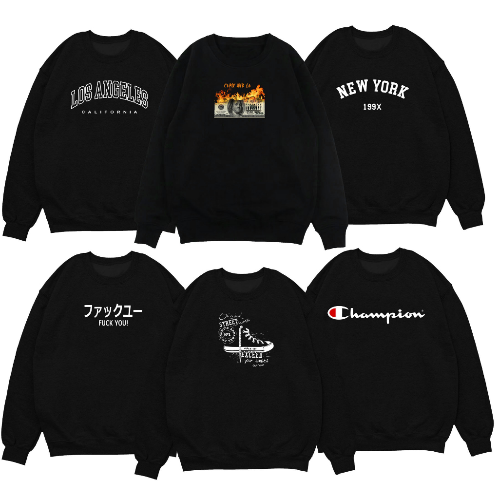 Jual COD Crewneck Sweater suiter sweeter aeshtetic pria wanita gambar ...