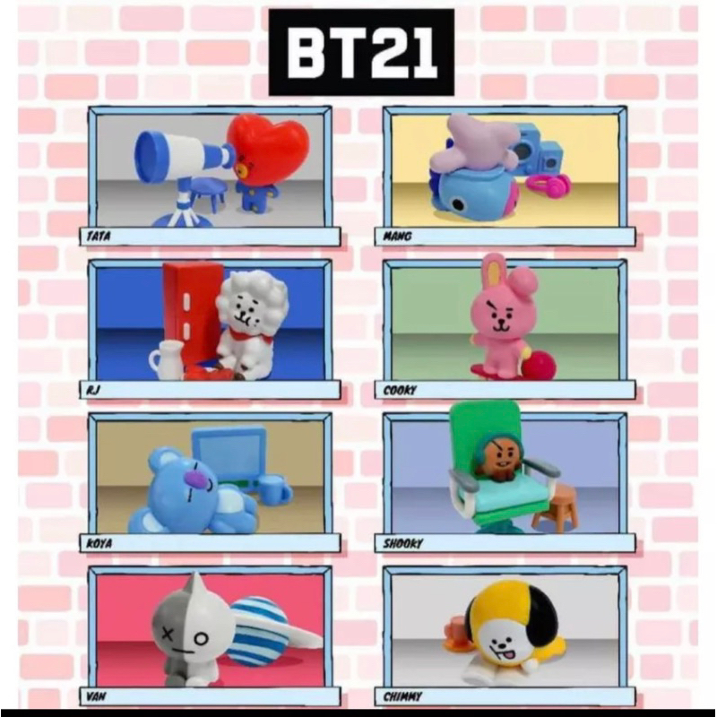 Jual mainan kfc bt21 bts / kfc bt21 mainan koleksi hobi / army bts ...