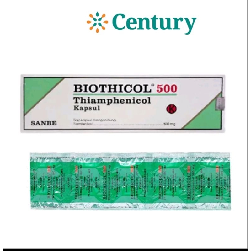 Jual BIOTHICOL 500 MG 1 STRIP ISI 10 KAPSUL / THIAMPHENICOL / ANTIBIOTIK / INFEKSI PENCERNAAN ...