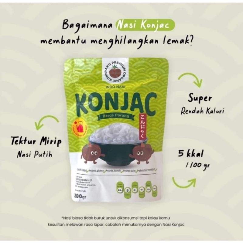 Jual Indo Nasi KONJAC Rice Beras Porang Shirataki Instan 200gr 200 gr ...