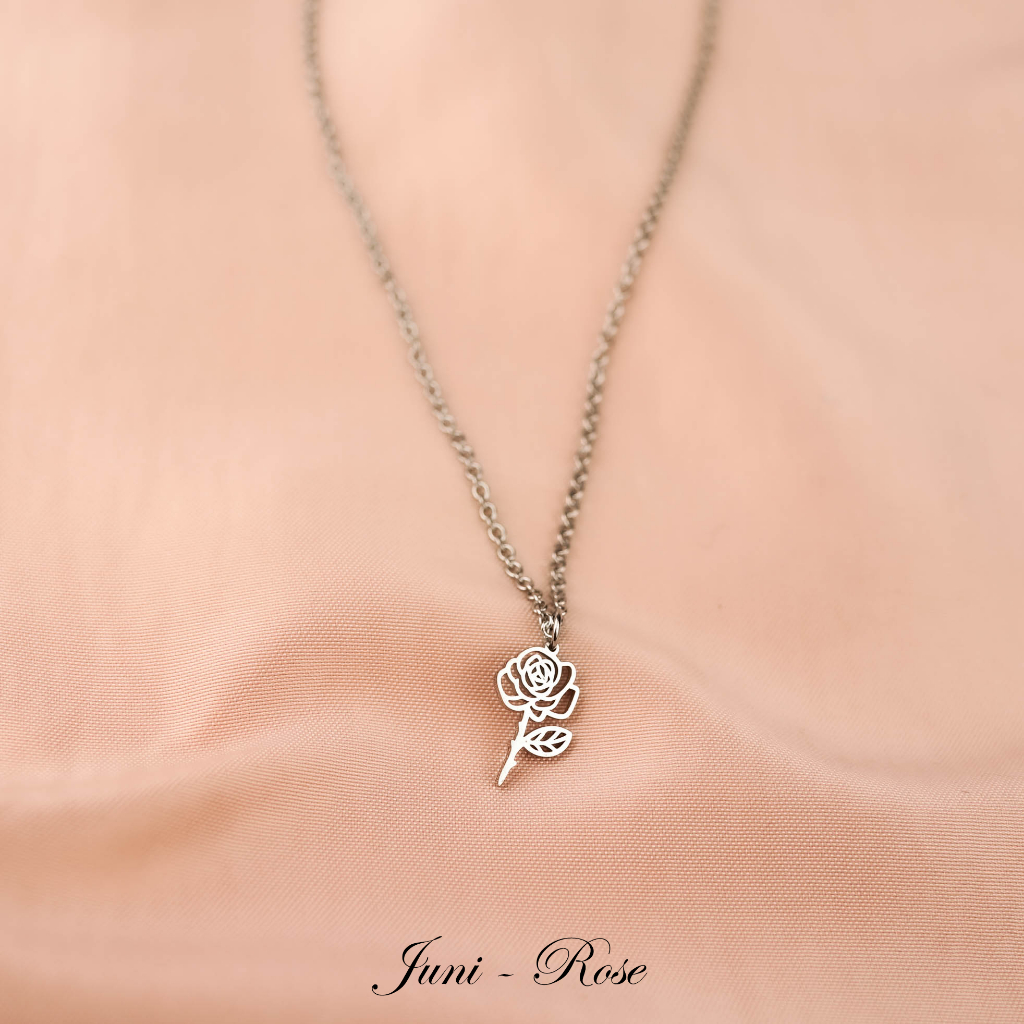 Jual Kalung Rantai Birth Flower - Liontin Bunga Lahir Wanita Necklace ...