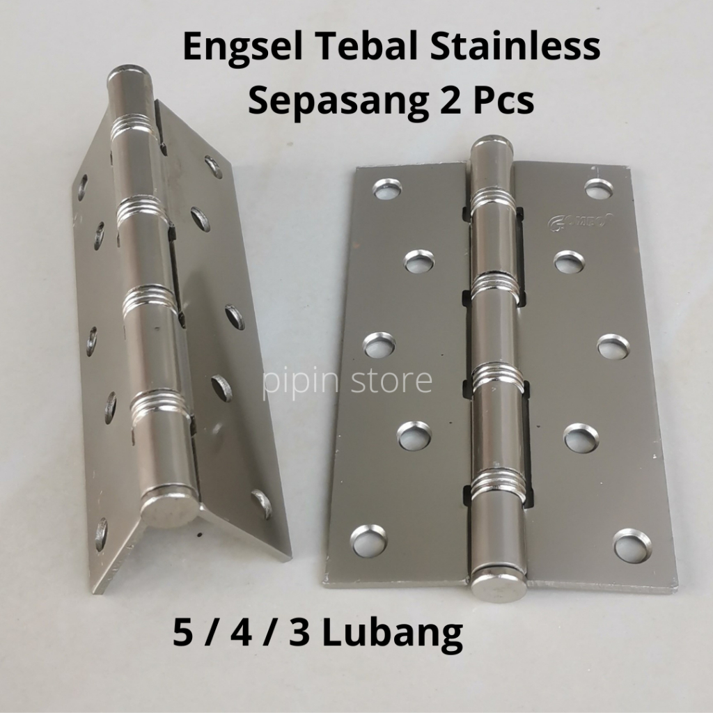 Jual Engsel Pintu Kayu 5 Inch Tebal Silver Sepasang Engsel Pintu Rumah ...
