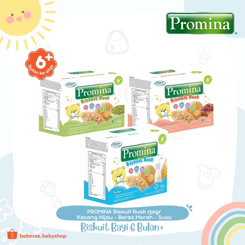 Jual Promina Biskuit Rusk 130gr / Cemilan bayi / roti bayi | Shopee ...