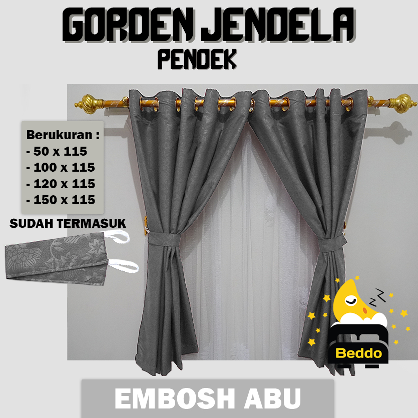 Jual GORDEN JENDELA KAMAR PENDEK UKURAN TINGGI 120 DAN 150 CM /HORDENG ...