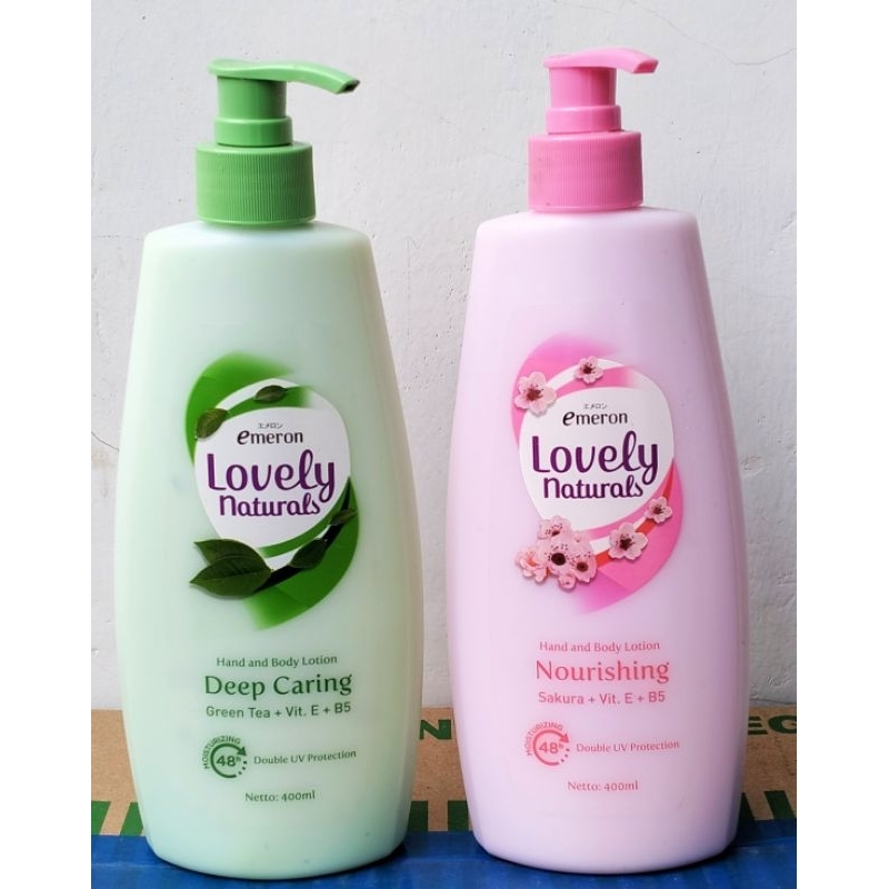Jual Emeron lovely natural hand and body lotion pump 400ml | Shopee Indonesia