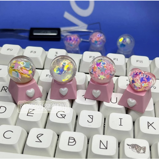 Jual Cute Keycaps Mechanical Keyboard Bubblegum Machine ; artisan ...