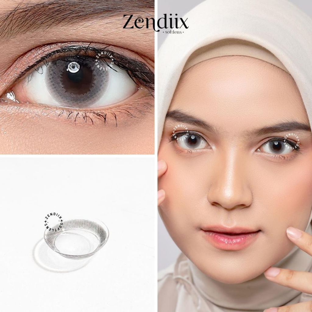 Jual Softlens MINI BOM warna GREY 14.2mm Normal Beda Minus | Shopee ...