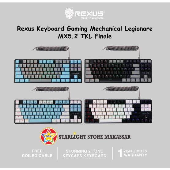 Jual Rexus Keyboard Gaming Mechanical Legionare MX5.2 TKL Finale ...