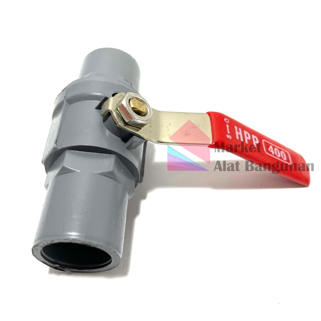 Jual Ball Valve PVC Gagang Besi 1/2 Inci HPP / Stop Kran Pipa Ballvalve PVC 1/2” / Stop Keran ...
