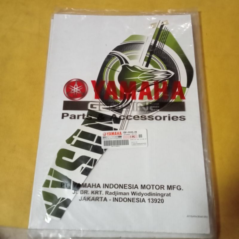 Jual striping stiker tangki KANAN Yamaha Byson 2013 putih original YGP ...