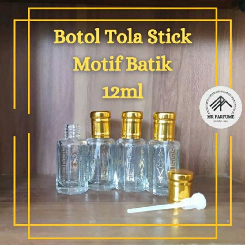Jual 1 Lusin - Botol Parfum Tola Stick Kaca Motif Batik | Shopee Indonesia