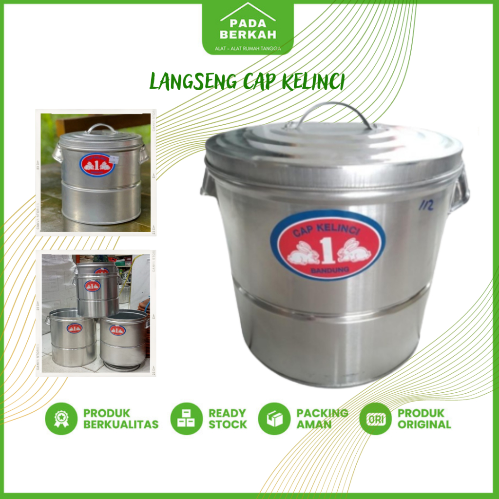 Jual Langseng Cap Kelinci Dandang Alat Kukusan Panci Kukus 5 Ukuran ...