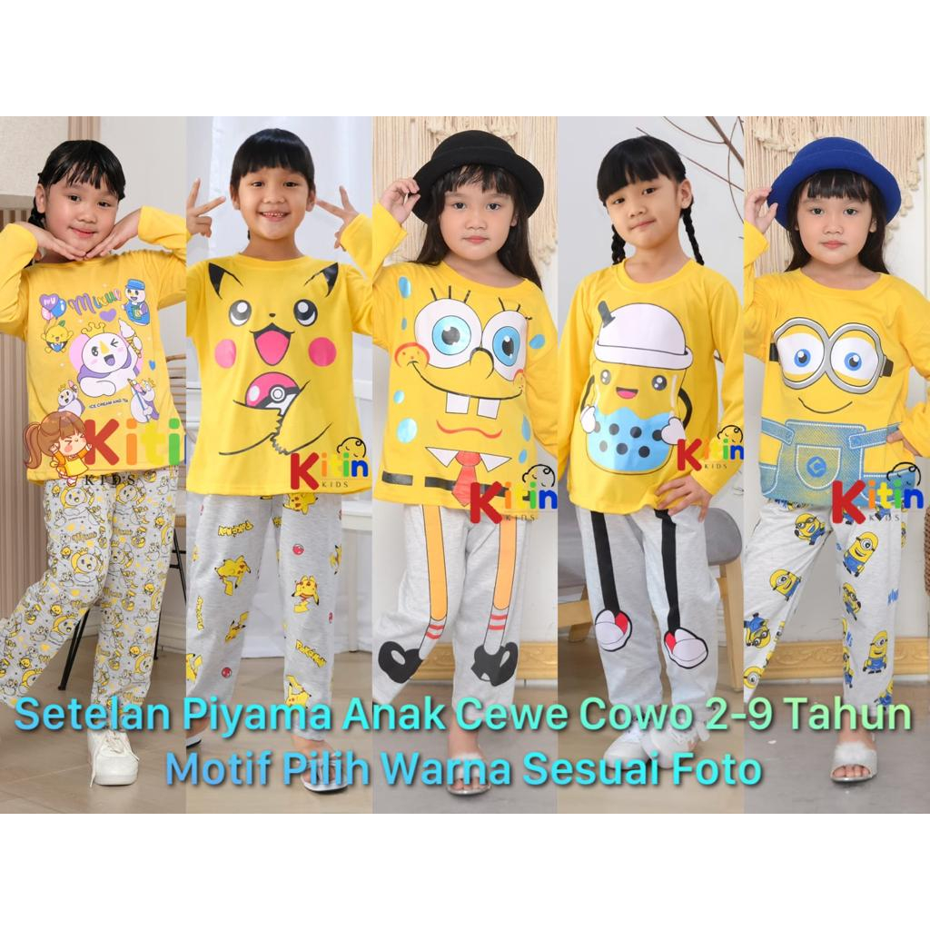 Jual VI SETELAN BAJU PIYAMA DAN TIDUR ANAK CEWEK COWOK /PEREMPUAN ...