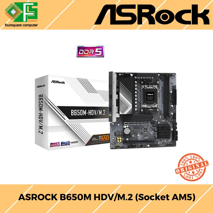 Jual Motherboard Asrock B650M-HDV/M.2 | Shopee Indonesia