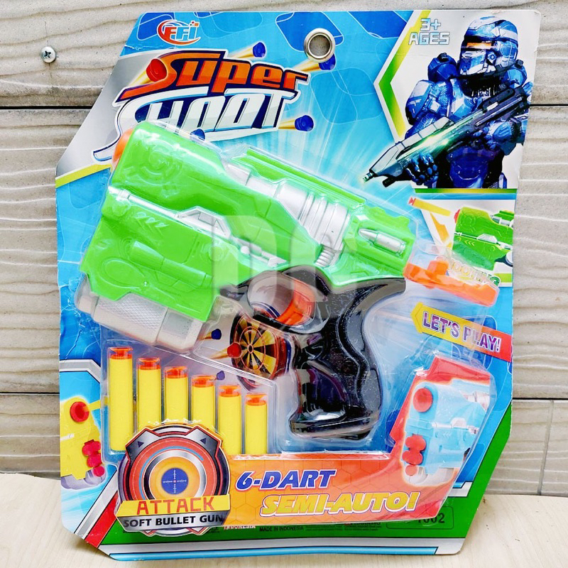 Jual Pistol Tembakan Nerf Softbulet Gun Peluru Busa- Airball Strikeout ...