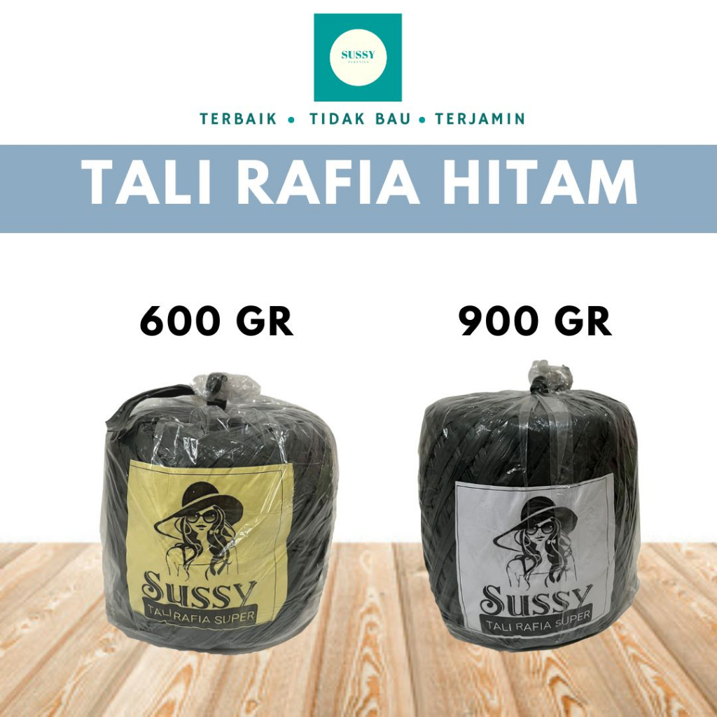 Jual TALI RAFIA/TALI PLASTIK HITAM 600 GR 900 GR TEBAL KUAT | Shopee ...