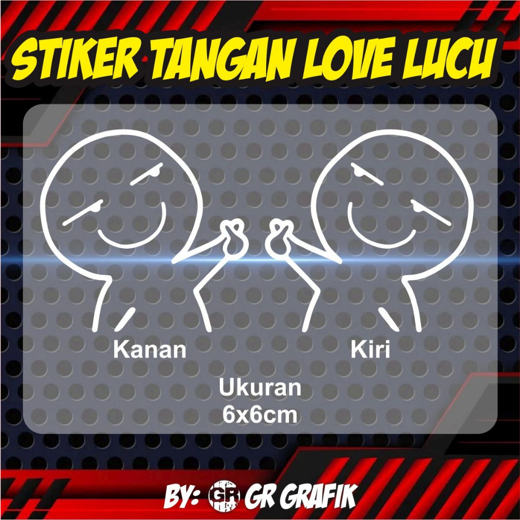 Jual Stiker Cutting Tangan Love Lucu Kanan Kiri Murah Shopee Indonesia