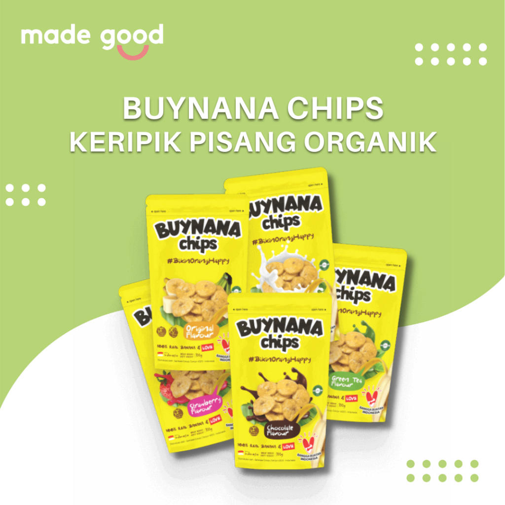 Jual Buynana Chips Snack Keripik Pisang Organic 100gr Aneka Rasa ...