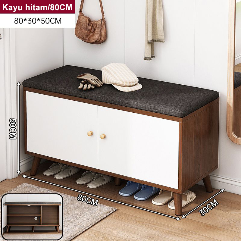 Jual BEST Rak Sepatu Kayu Lemari Sepatu Tertutup Lemari Sepatu ...