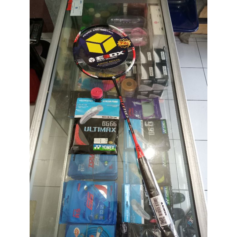 Jual RAKET ORIGINAL EBOX GLITRO 72 gr 6U 30 Lbs | Shopee Indonesia
