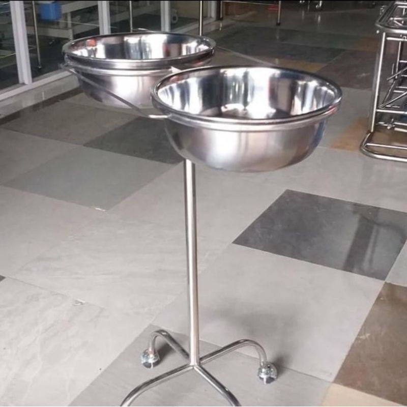 Jual waskom trolley double Stainless | Stand Washcom Full Stainless ...