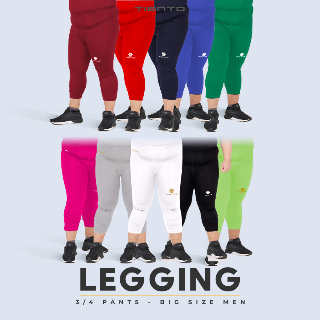 Jual Tiento Legging Jumbo Celana Olahraga Ukuran Besar Leging 3/4 Pants ...