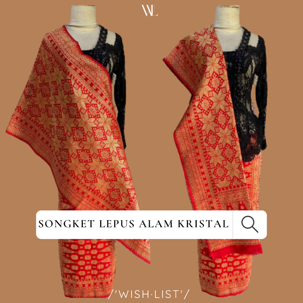 Jual Kain Tenun Tradisional LEPUS ALAM KRISTAL Songket Kekinian Selendang Murah Ulos Model ...