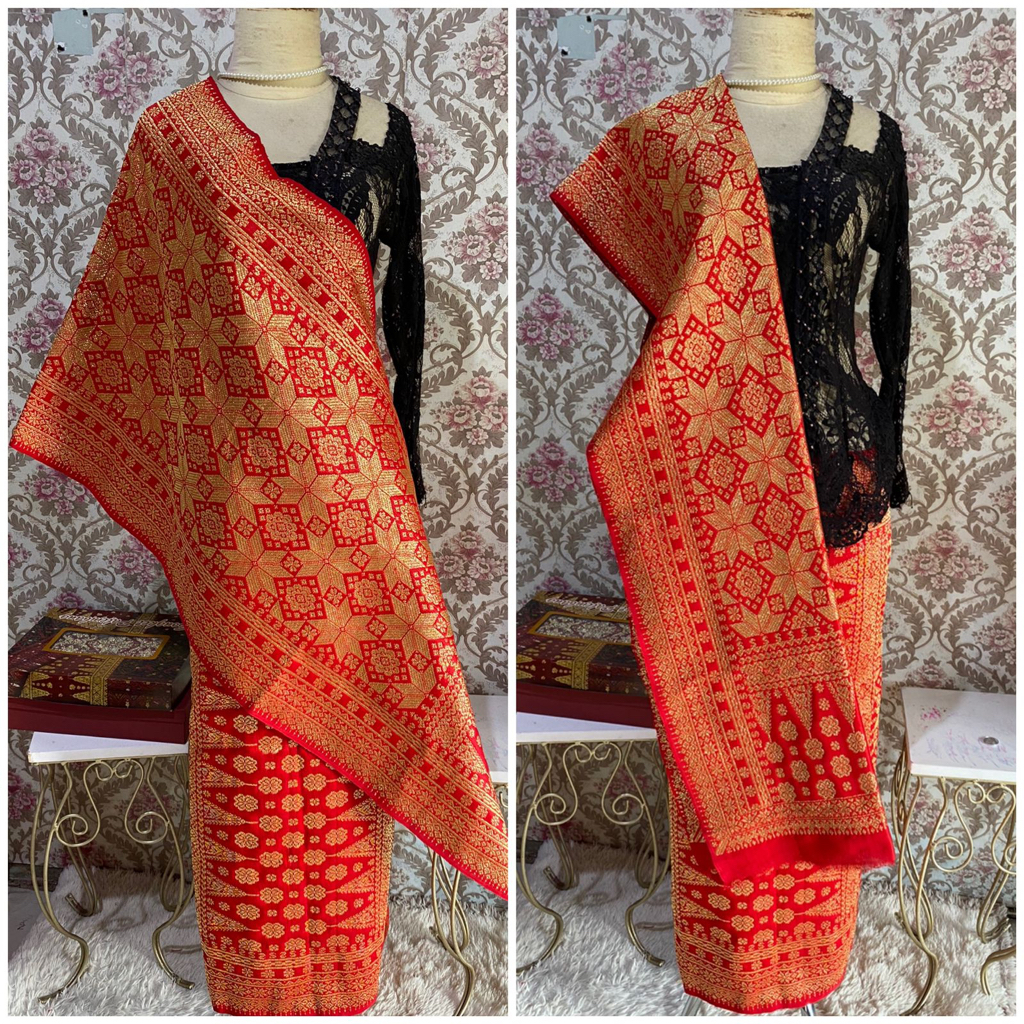 Jual Kain Tenun Tradisional LEPUS ALAM KRISTAL Songket Kekinian Selendang Murah Ulos Model ...